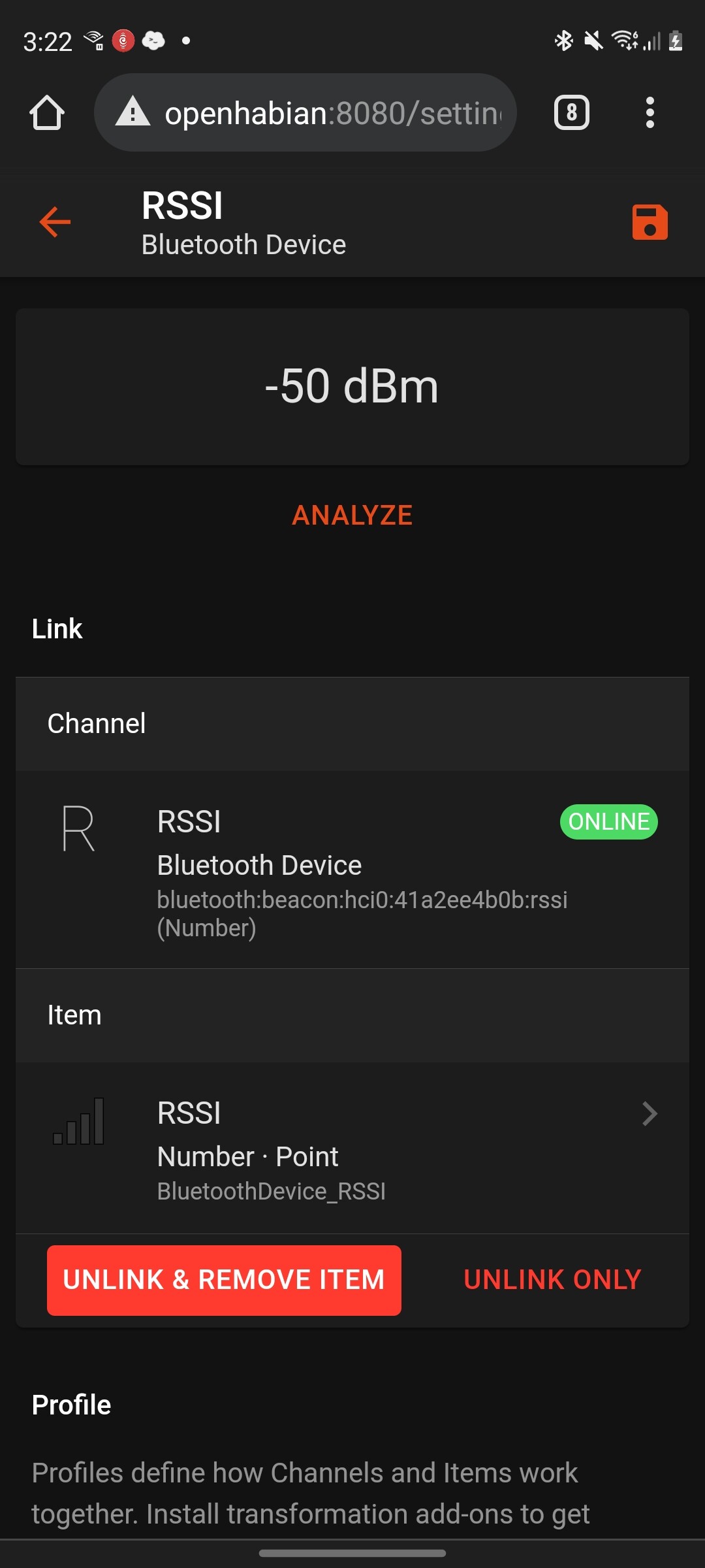Bluetooth beacon RSSI not updating - Beginners - openHAB Community