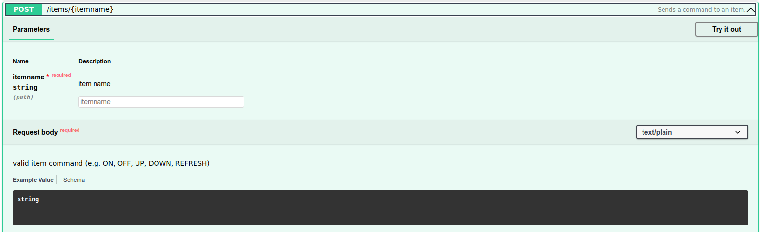 API Explorer - Send Data to Slider - openHAB Community
