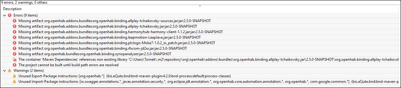 Need some help with setup to create new binding using maven/bnd - IDE & Build - openHAB Community