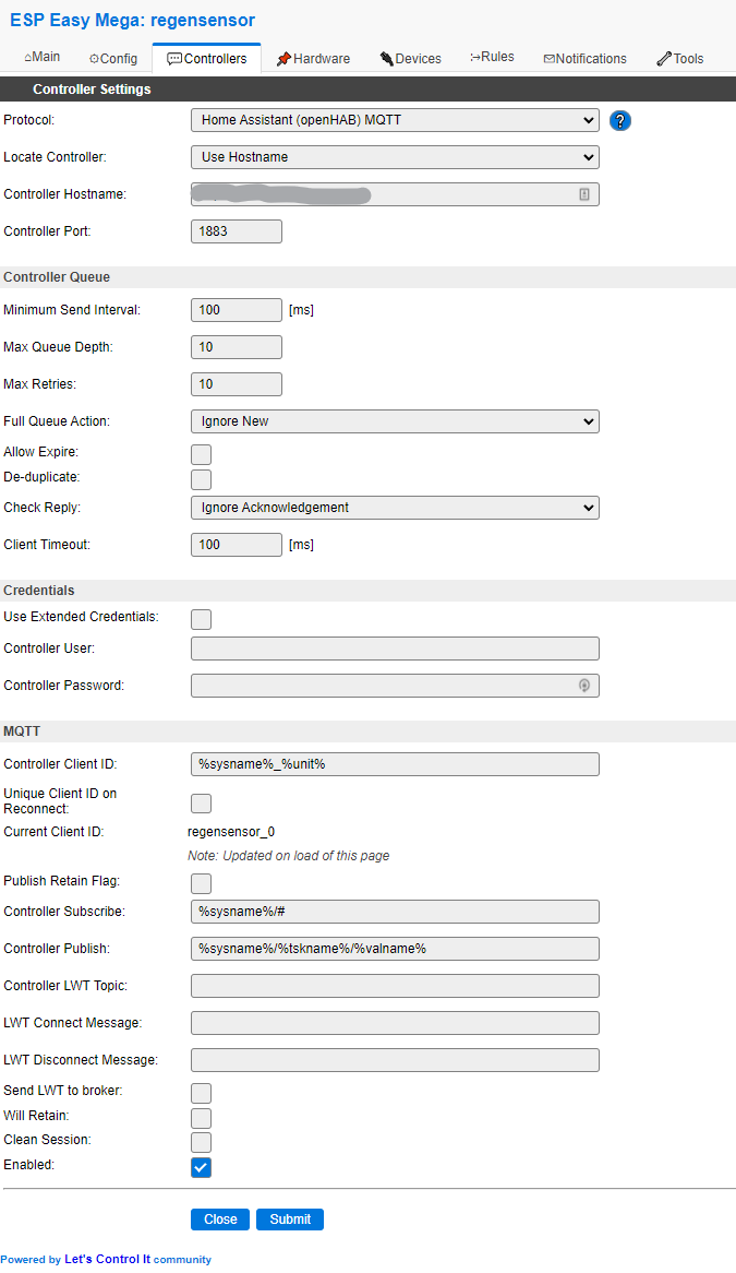 Optical rain gauge sensor connected to openHAB with rain fall ...