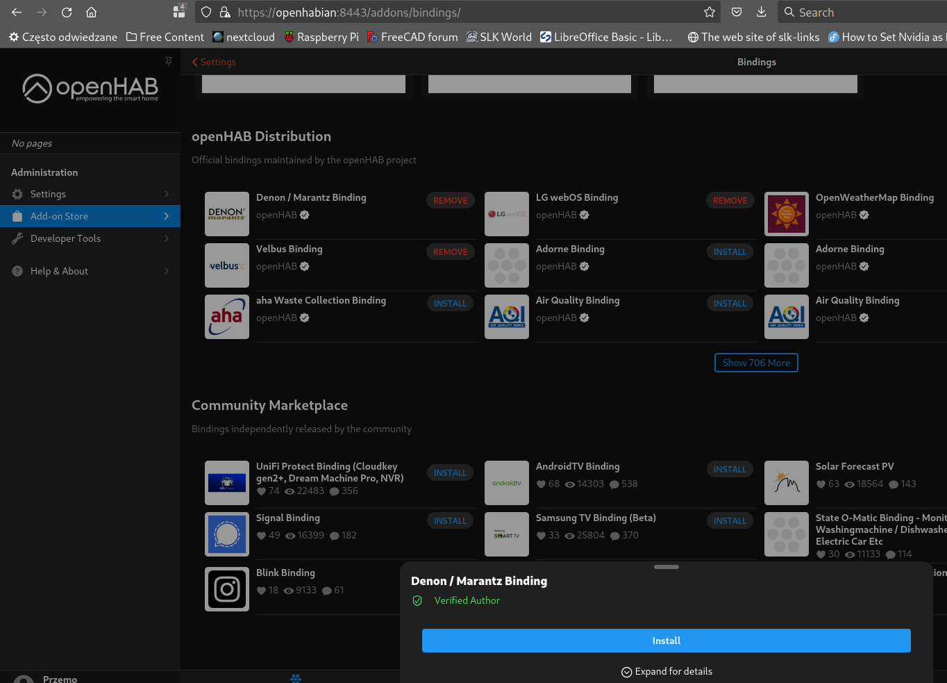Binding installed and uninstalled in the same time (aka Schrodinger cat) - Beginners - openHAB ...