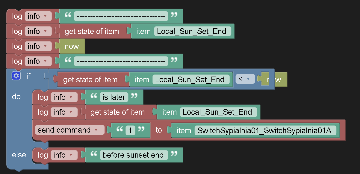 Blocky - time comparision - Beginners - openHAB Community