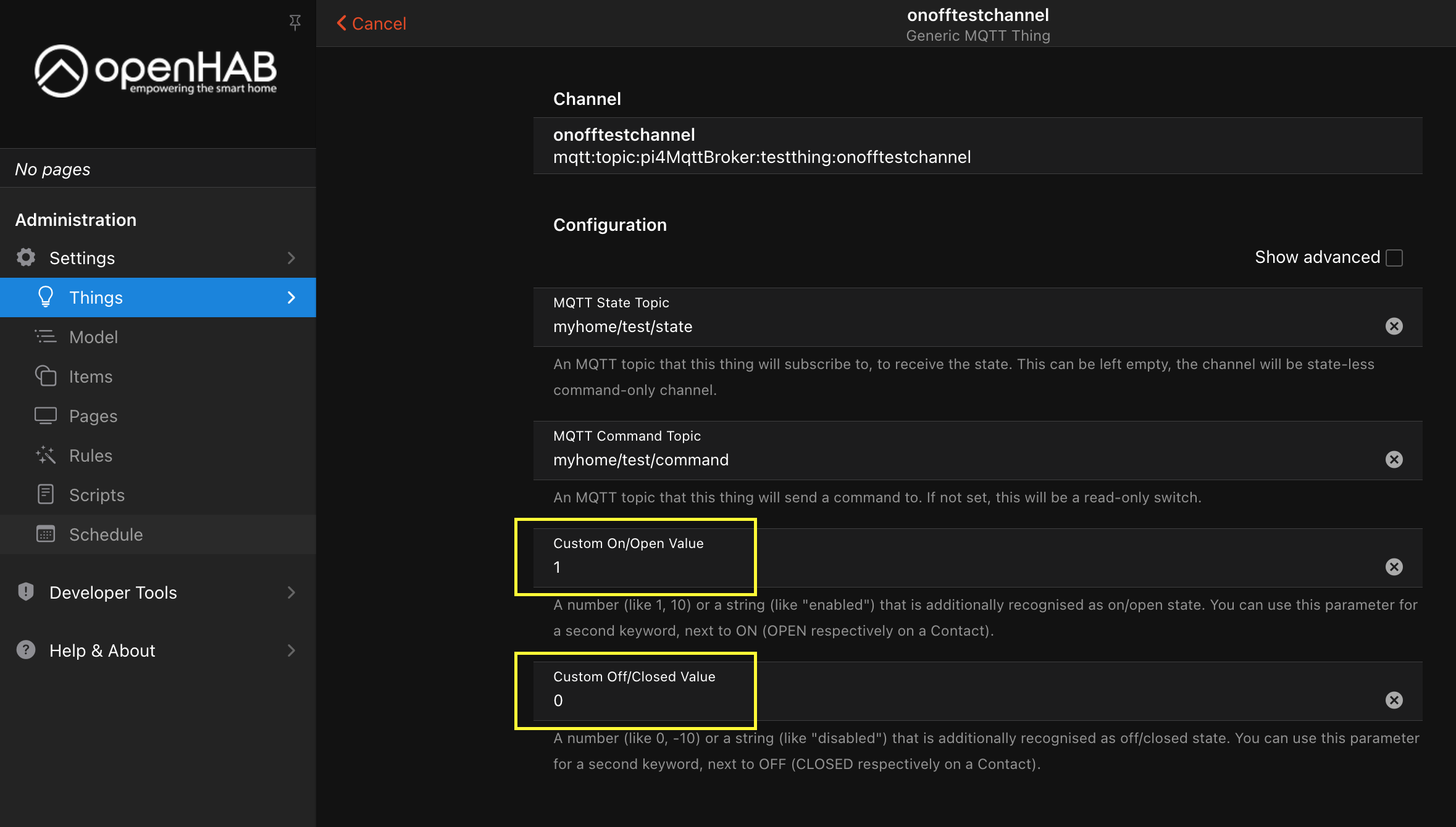 OH3 MQTT Command and State ON OFF "0" & "1" transformation issues - Beginners - openHAB Community