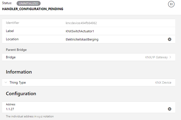OH3 - KNX:Status: UNINITIALIZED HANDLER_CONFIGURATION_PENDING - Beginners - openHAB Community