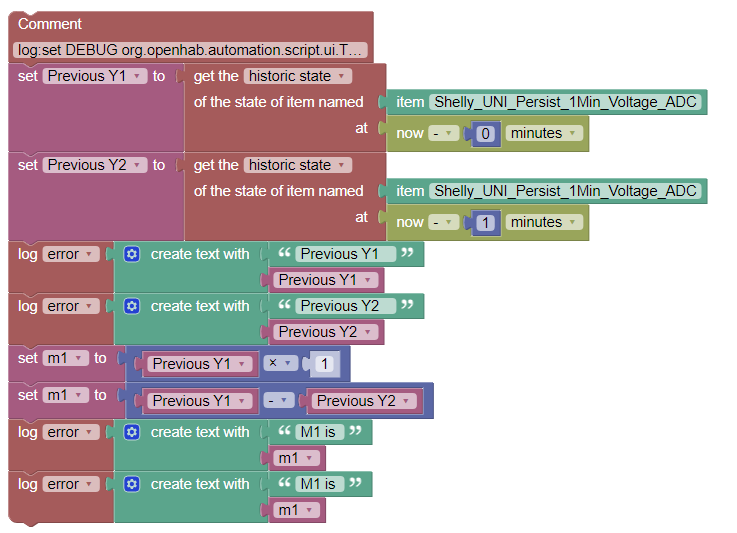 OH4 Blockly Persistence Calculation error - Migration - openHAB Community