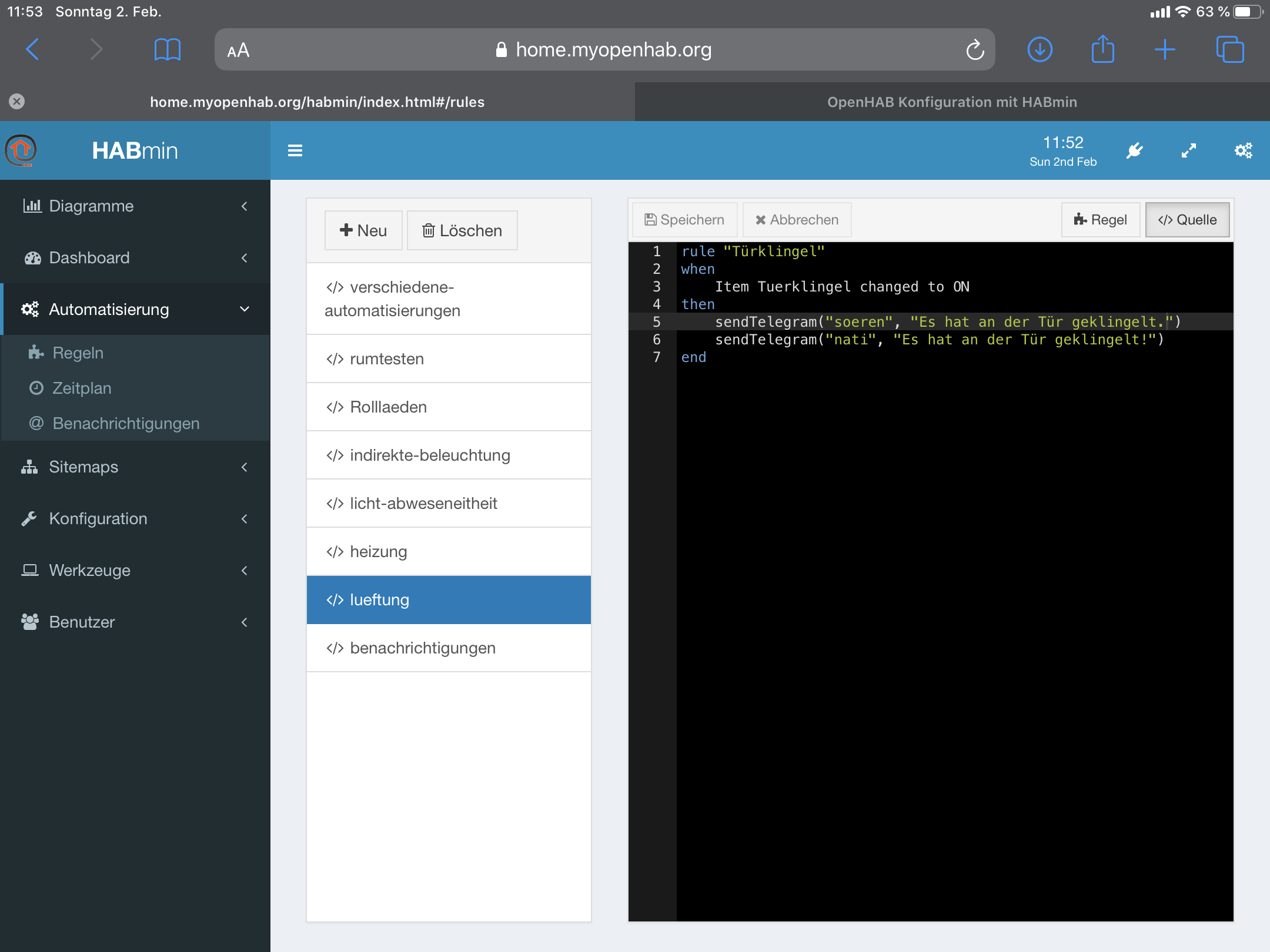 HABmin2.0 with OpenHab2.5 - Can‘t save rules - UIs - openHAB Community