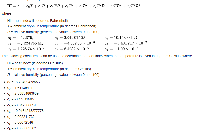 SOLVED How To Calculate Temperature Real Feel feels Like Heat Index 