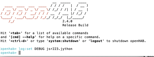 [RESOLVED]:JSR223 Jython Hello World example not working - Beginners - openHAB Community