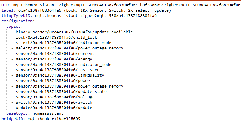 Getting the zigbee2mqtt homeassistant output to work with autodiscovery - Beginners - openHAB ...