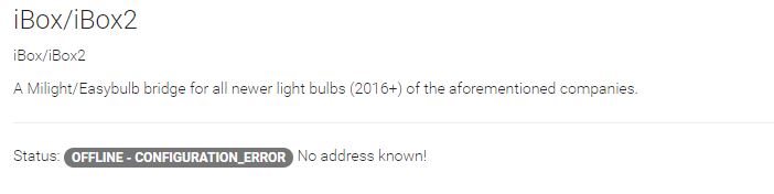 Milight Bridge Setup - Internal Server Error 500 - Beginners - openHAB ...