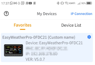 Outside WiFi weather station "WS3500" and local customized upload (no ...