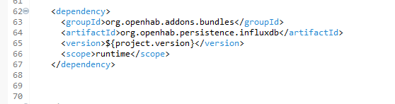 Unable to install influxdb addon in eclipse dev environment, missing dependency, - Development ...