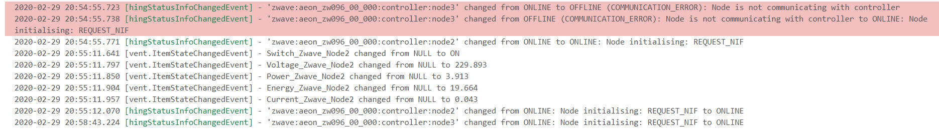 Z-wave device Online when plugged out - Bindings - openHAB Community