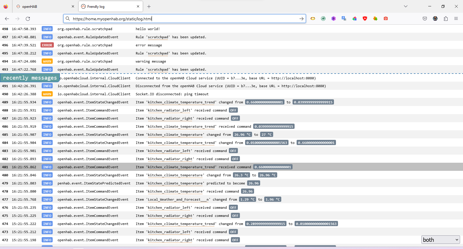 Frendly log instead of frontail - Solutions - openHAB Community