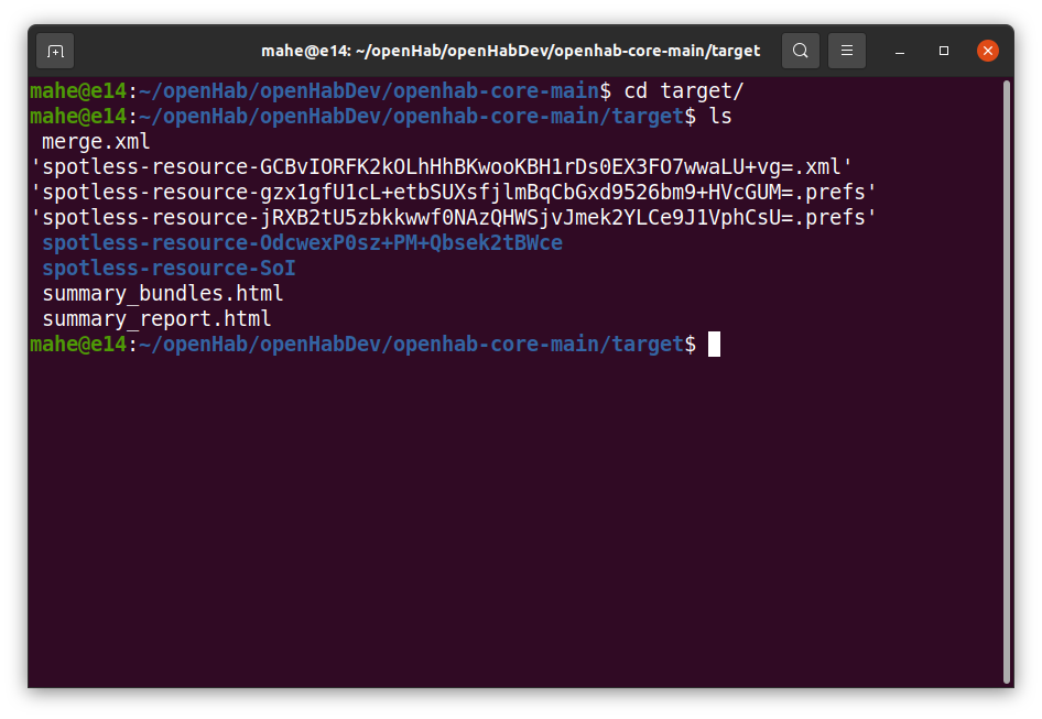 No JAR File In Target Folder After OpenHAB core Build IDE Build