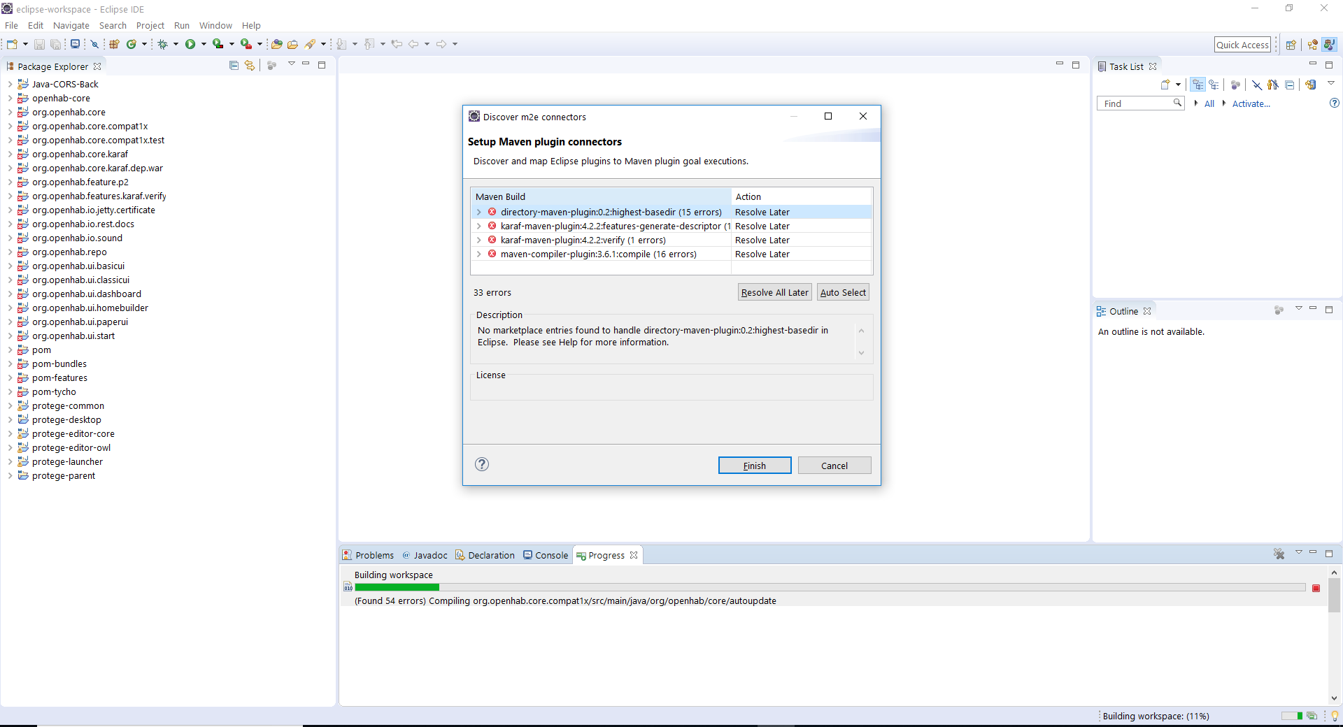 Openhab-Core 2.5.0.M1 Errors - IDE & Build - openHAB Community