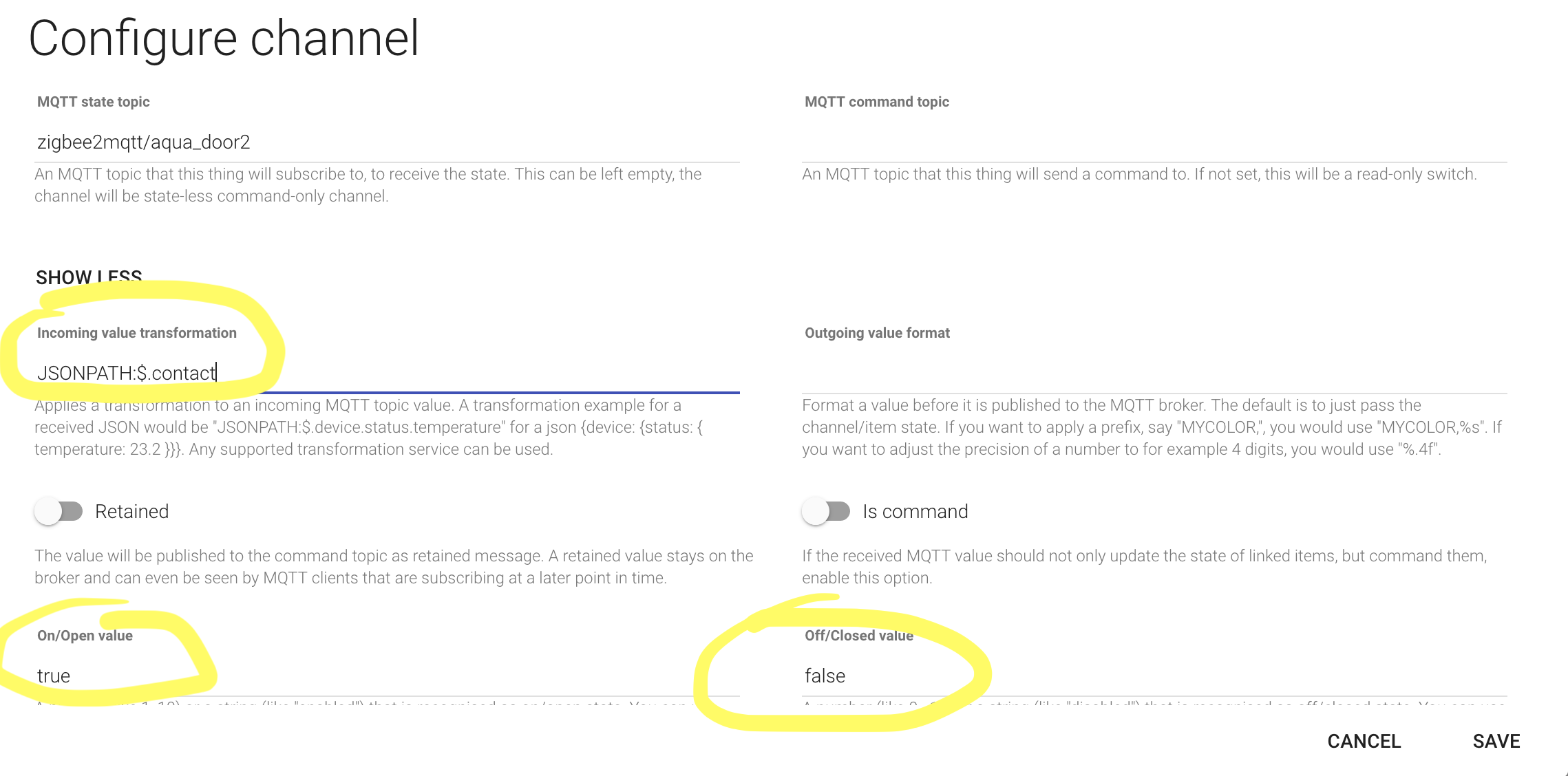 Solved Mqtt Transformation In Paperui Items And Sitemaps Openhab Community